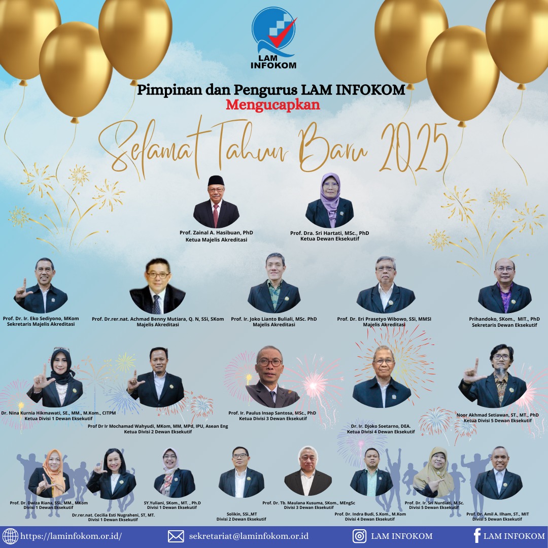 Ucapan Selamat Tahun Baru Dari Pimpinan dan Pengurus LAM INFOKOM